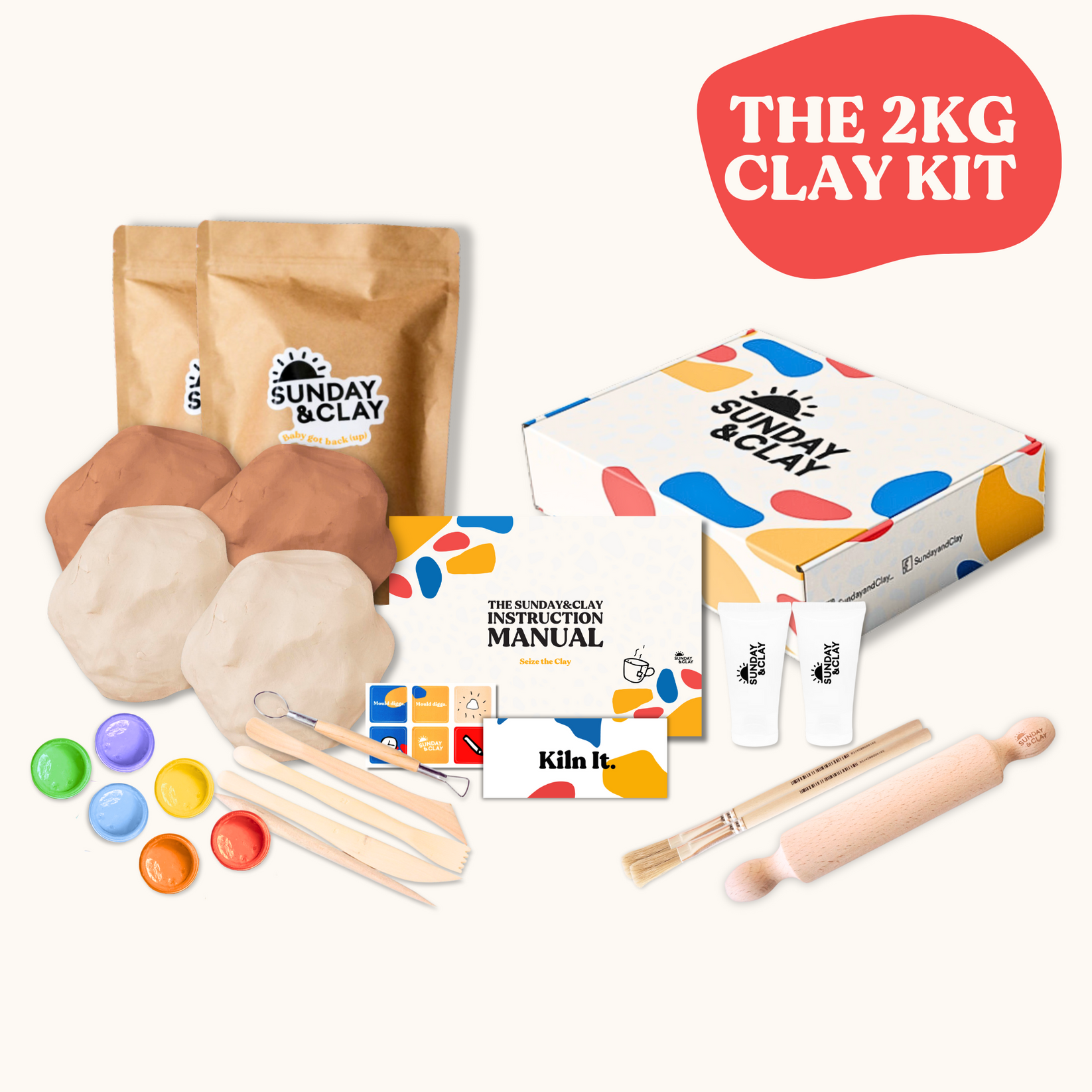 2kg Clay Kit | Couples Clay Date and Girls Night Idea – Sunday&Clay