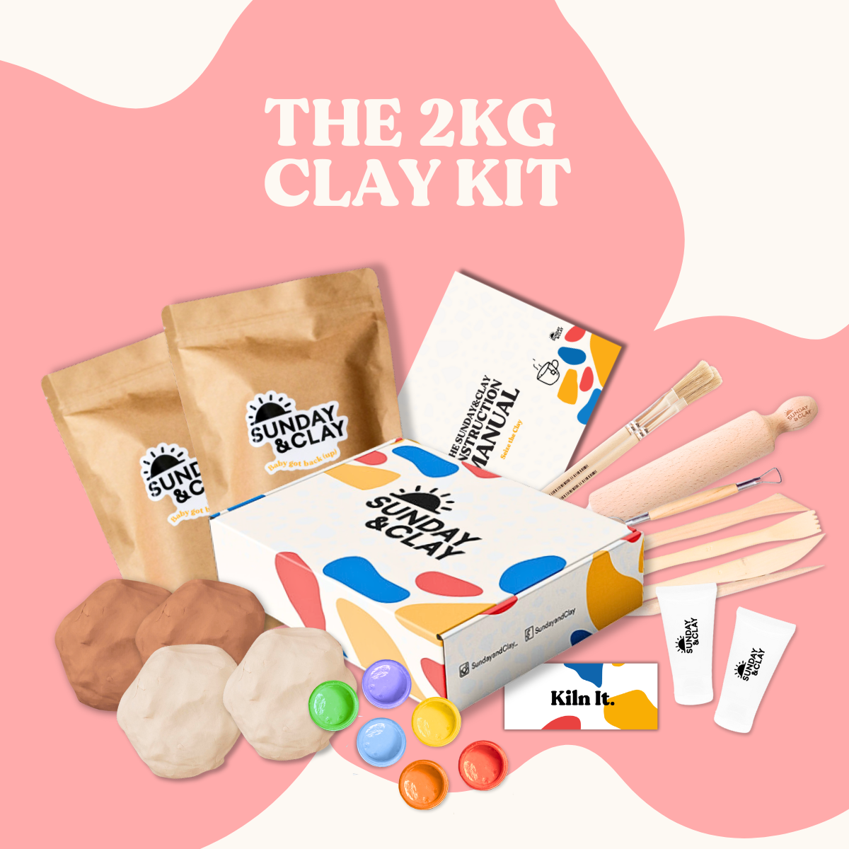 2kg Clay Kit | Couples Clay Date and Girls Night Idea – Sunday&Clay